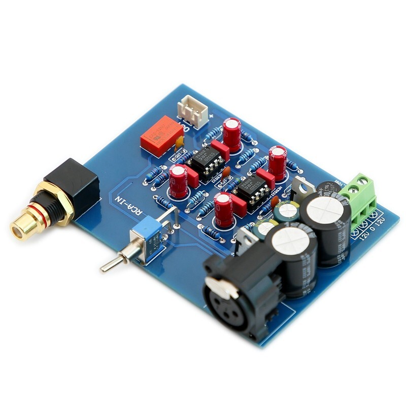 3300UF/25V*2 Balanced Unbalanced Input to Balanced Output Board (Mono ...
