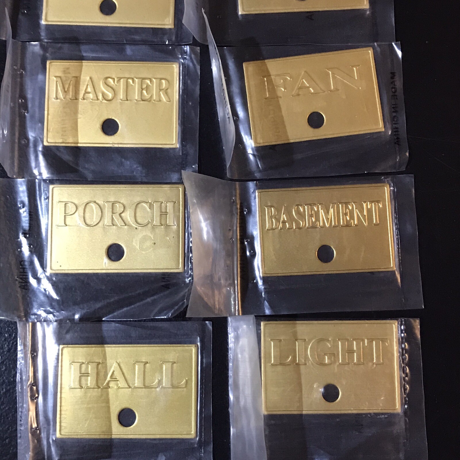12 Small brass Key push plates Utilities ID Keys Name Placards m6 | eBay