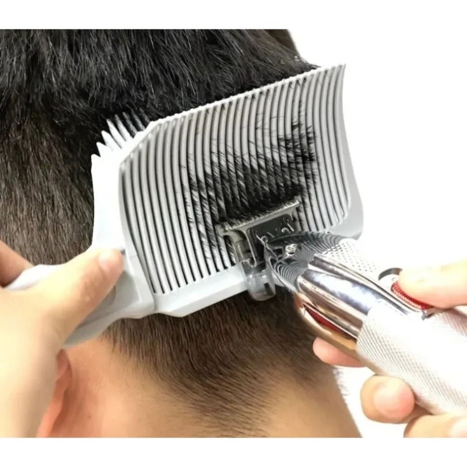 Gradienter Design Flat Top Comb ABS Barber Fade Combs Hairdresser Tools ...