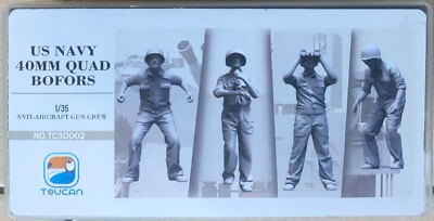 TOUCAN 1/35 U.S NAVY 40mm QUAD Bofors M42 Anti-aircraft Gun Crew SET B ...