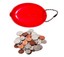 1 RED OVAL SQUEEZE COIN HOLDER | KEYCHAIN MONEY CHANGE PURSE | MADE IN ...
