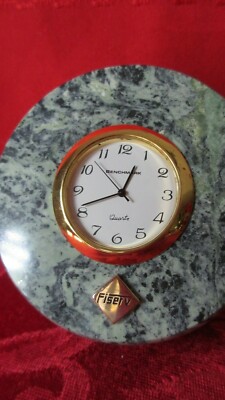 Small Green Benchmark Marble Granite Quartz Desk Clock ~ Fiserv ...