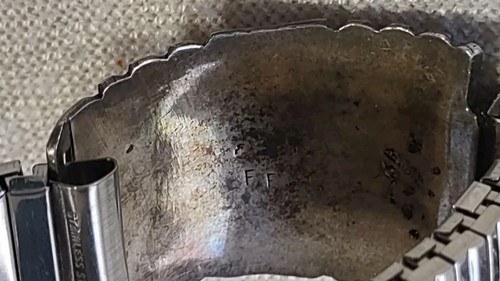 VINTAGE NAVAJO NATIVE AMERICAN MEN’S SIGNED FF WRIST WATCH - STERLING ...