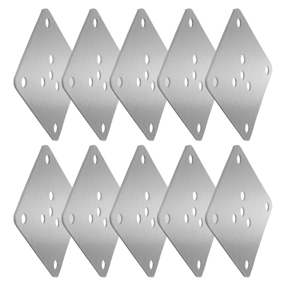 10pcs Leg Mounting Plates - Table Leg Hardware - Straight Metal Brace ...