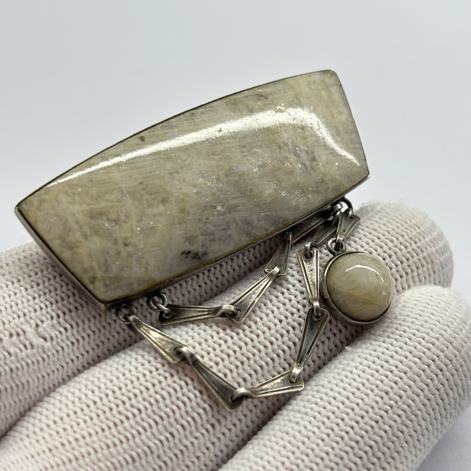 1950's USSR Ural Sterling Silver 875 Women's Jewelry … - Gem