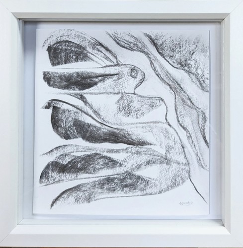 PORTHMEOR WAVES ST IVES SEASCAPE ORIGINAL DRAWING BY NIGEL WATERS ...