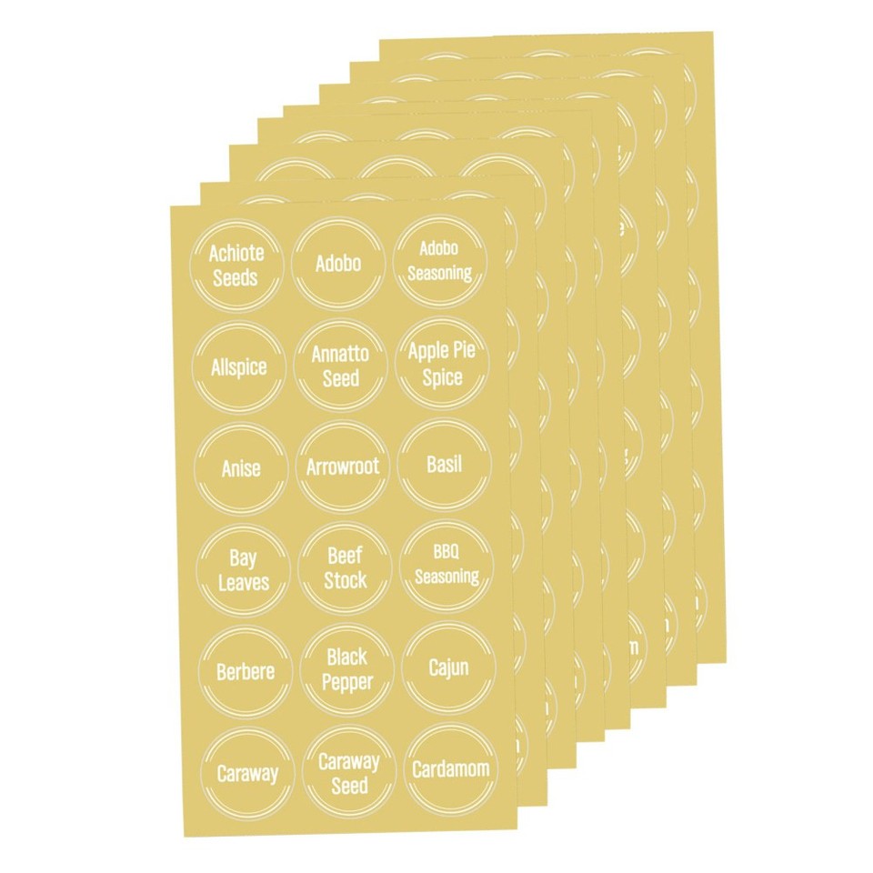 144pcs Clear Waterproof Ingredients Label Stickers for Spice ...
