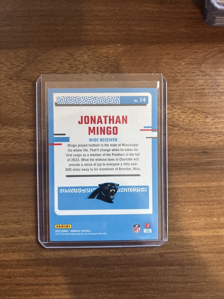 Jonathan Mingo 2023 Donruss Rated Rookie Portrait Canvas #14 Carolina ...
