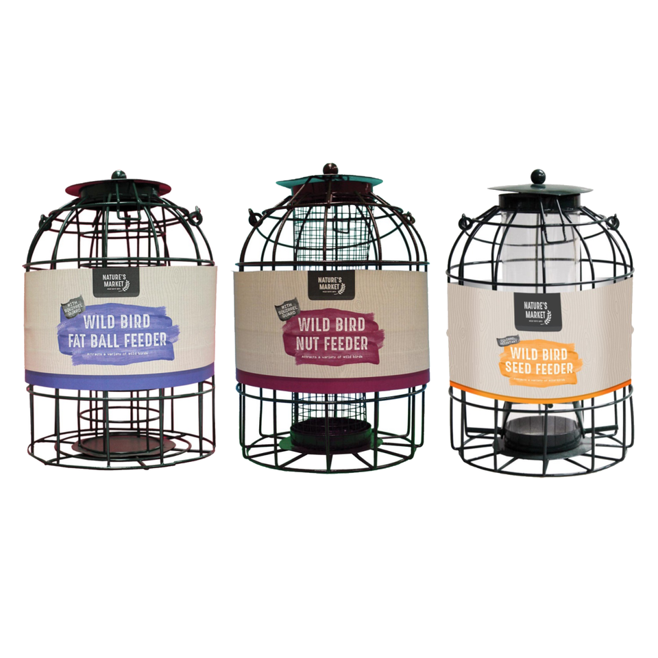 Hanging Seed Fat Ball Nut Wild Bird Feeder Squirrel Guard Garden ...
