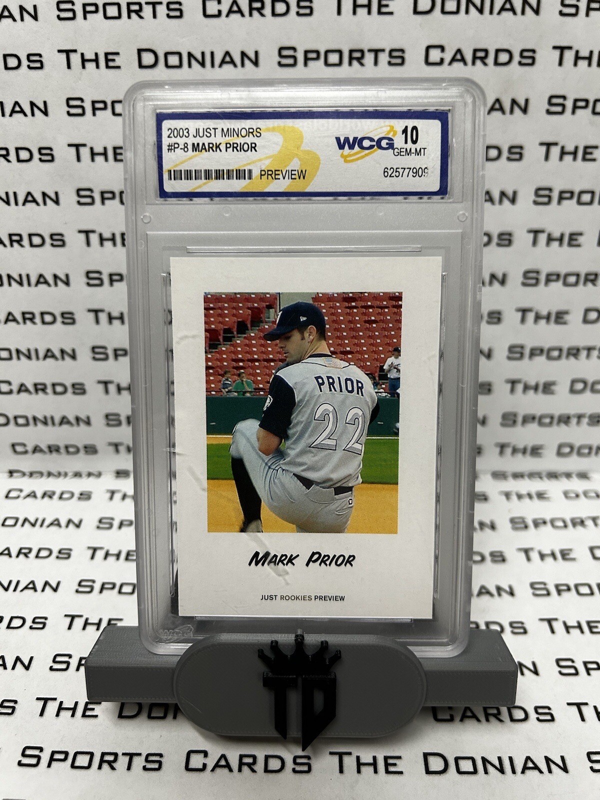 Mark Prior 2003 Just Minors #P-8 Just Rookies Preview WCG Graded Gem ...