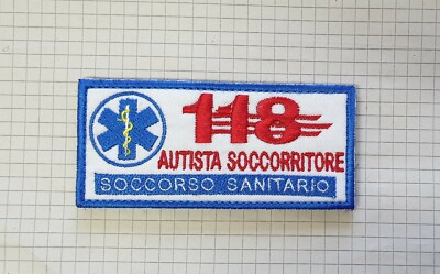 118 SOCCORSO SANITARIO - AUTISTA SOCCORRITORE - PATCH TOPPA con STRAPPO | eBay