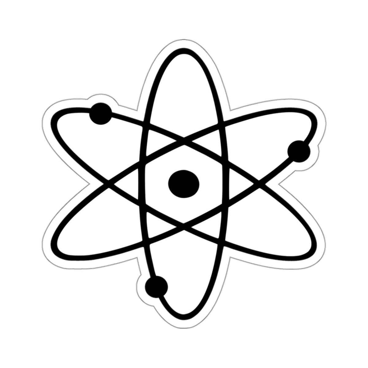 Atomic Material Atom Label Warning Logo Science Kiss-Cut Sticker Vinyl ...