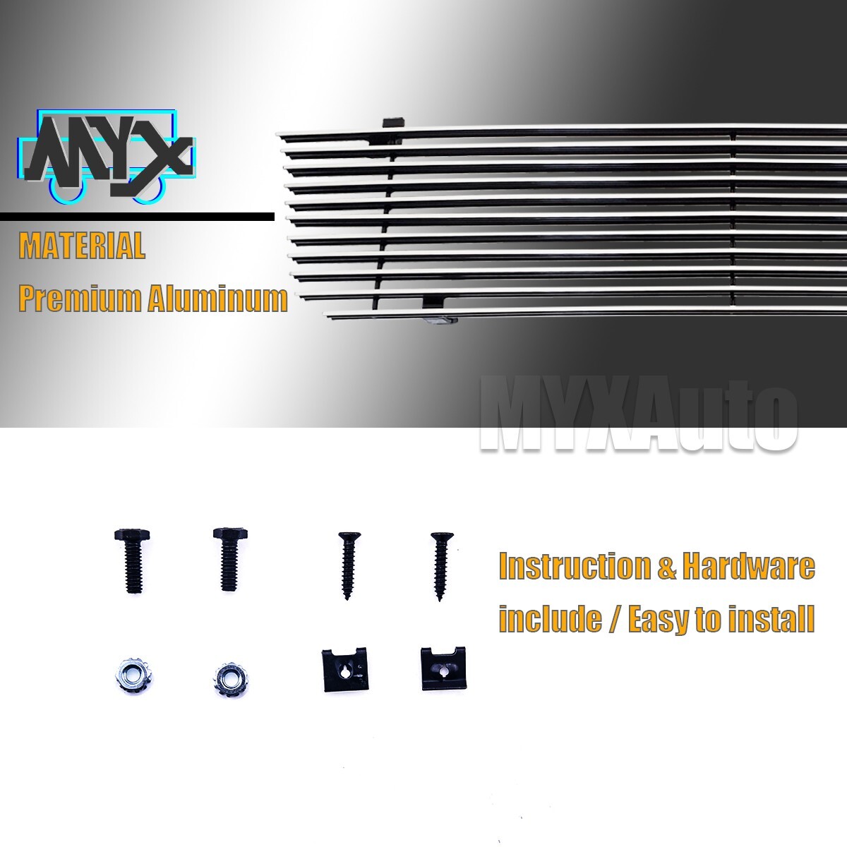 1993-1997 Ford Ranger Horizontal Billet Chrome Front Main Upper Grill ...