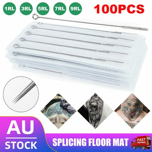 100pcs Tattoo Needle Set 1RL 3RL 5RL 7RL 9RL Stainless Steel Needles ...