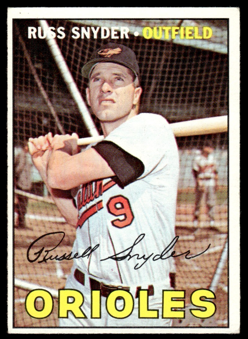 1967 Topps Russ Snyder Baltimore Orioles #405 Set Break | eBay