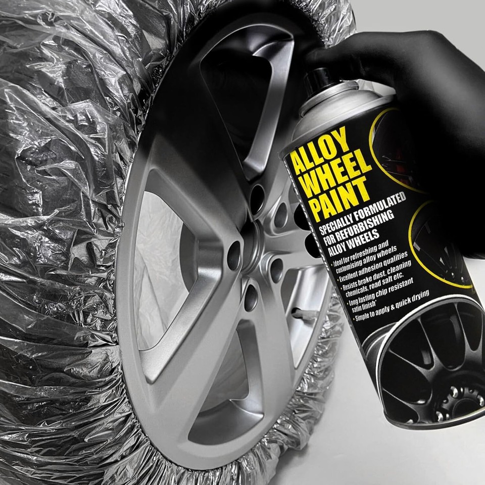 ALLOY WHEEL TYRE MASK KIT 5 WHEEL SET REFURB MASKING PROTECTOR E-TECH ...