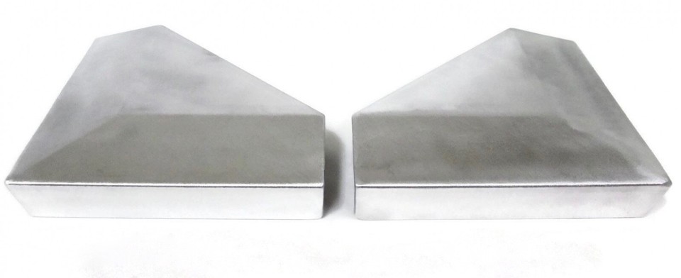 Heavy Duty Cast Aluminum Boat Transom Corner Brackets End Cap Covers ...