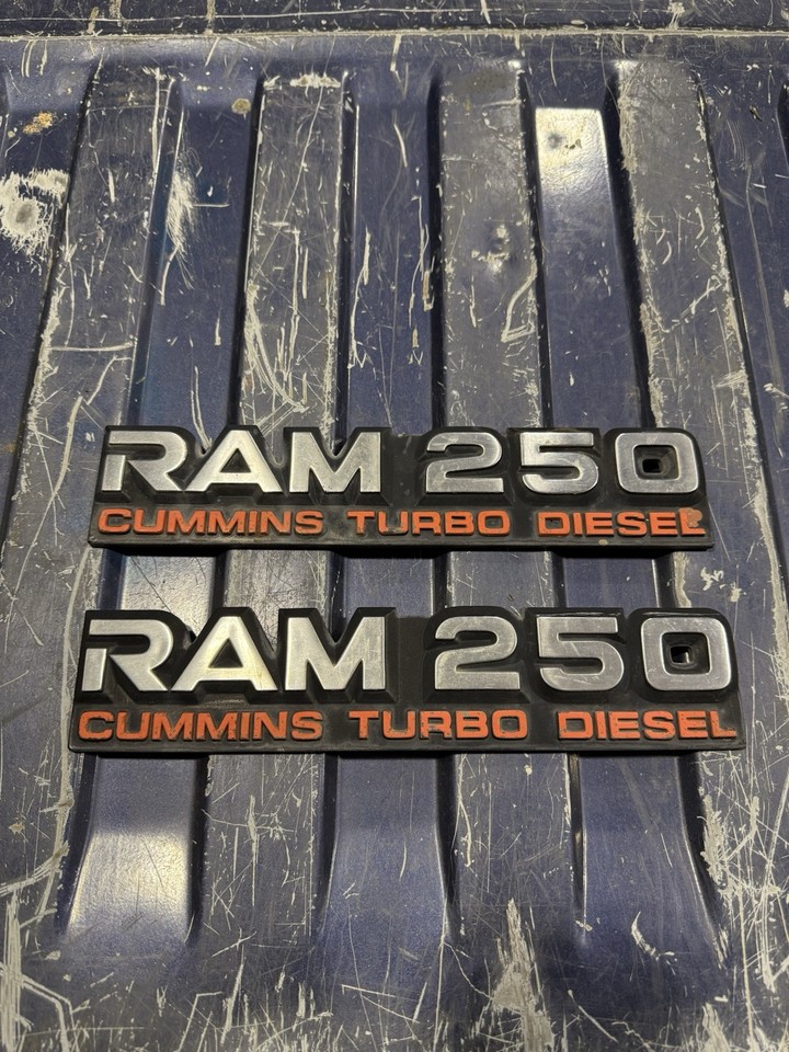 1992 1993 Dodge Ram 250 Cummins Turbo Diesel Fender Emblem Badge OEM Pair D250 | eBay