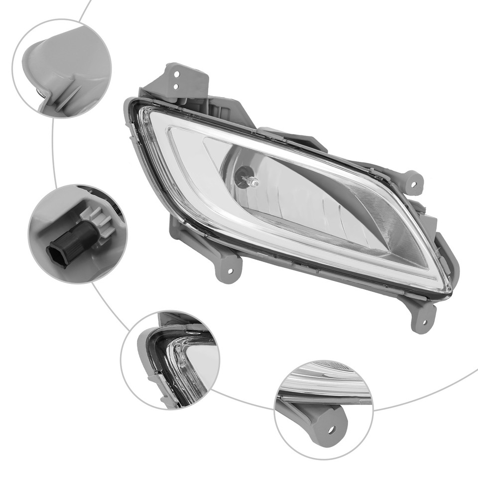 Right Halogen Passenger Side Fog Light Fog Lamp For Hyundai Veloster ...