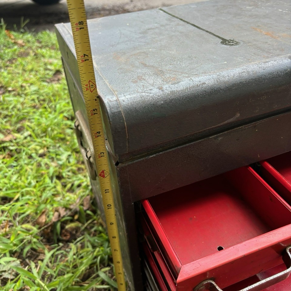 Vintage Montgomery Ward 6-Drawer Tool Chest Box Mechanics Toolbox Red ...