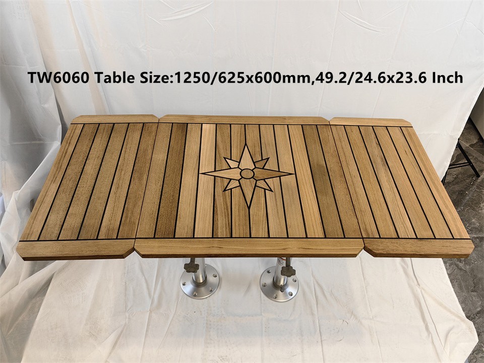 Boat Folding Teak Table Top 32.6/16.4x15.7, 38/19.1X19.7, 49.2/24.6x23 ...