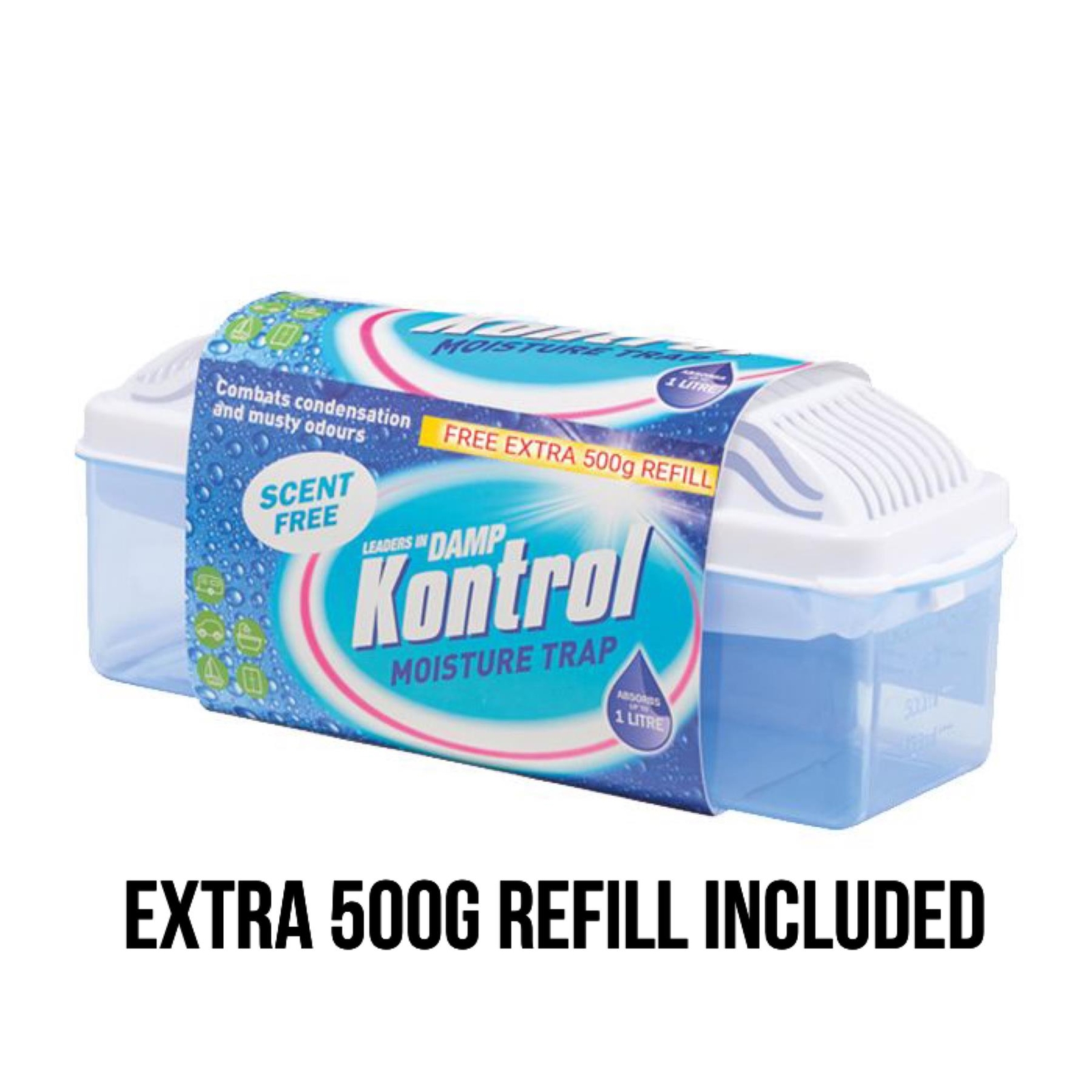 Kontrol Moisture Trap Damp Mould Absorber Crystals Extra Refill Incl 1 ...