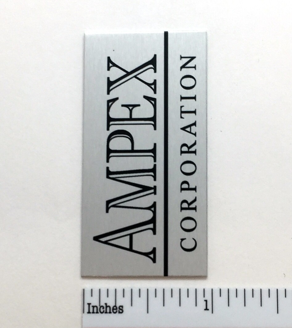 Ampex Amplifier Badge Custom Made Aluminum | eBay