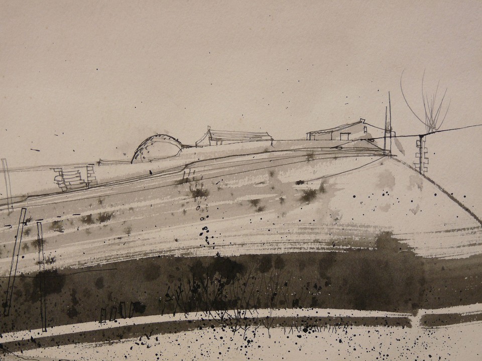 Jean Porcher (1927) Landscape port in Brittany? 1968 Saint-James Manche ...