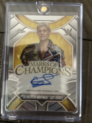2025 WWE Topps Chrome Cody Rhodes Marks Of Champions On Card Autograph ...