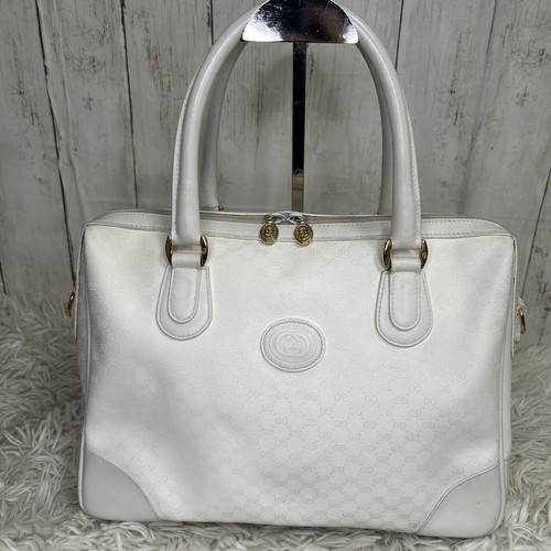 GUCCI Handbag White GG Logo Micro GG 4642 Authentic | eBay