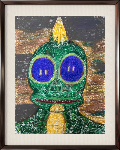 Sleestak Land of the Lost Oil Pastel – Unique Vintage TV Art Rowan ...