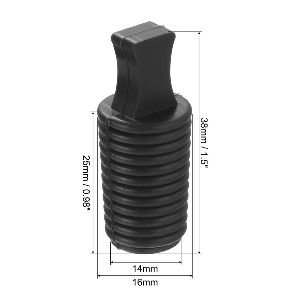 10Pcs Rubber Thread Tapered Insert Plug M16 Test Tubes Bungs Stopper ...