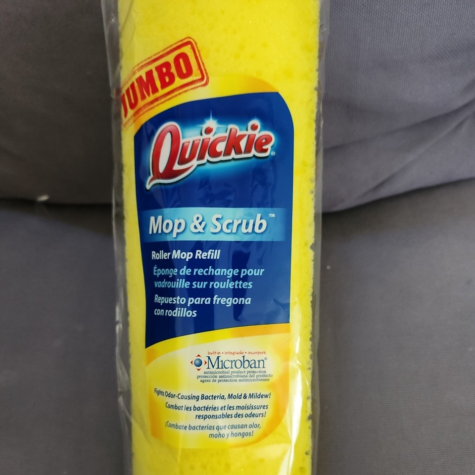 NEW Jumbo Quickie Mop & Scrub Roller Mop Refill Fits 055 055B Type P ...