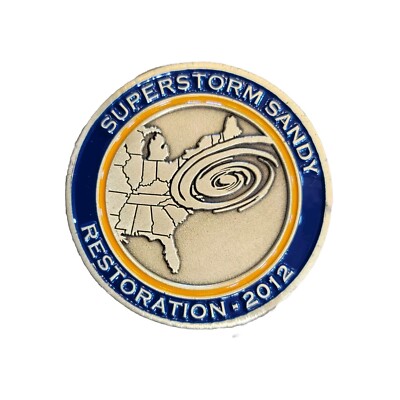 Superstorm Sandy Restoration 2012 Challenge Coin Lineman Storm | eBay