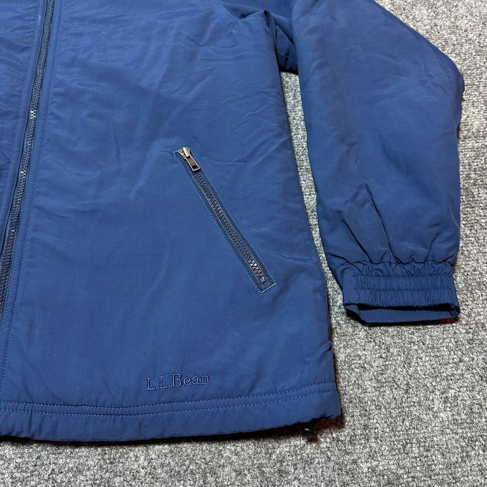 LL Bean Jacket Women Small Blue Nylon Shell Polyester Insulated Full ...