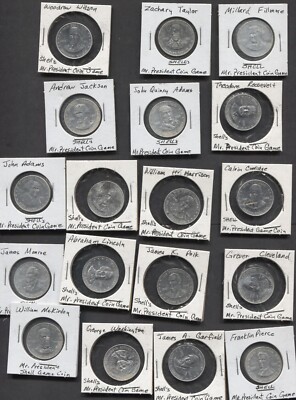 Shell's Mr President Coin Game Tokens-18 Different | eBay
