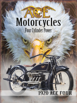 Ace motorcycle vintage reproduction on 12x16in aluminum | eBay