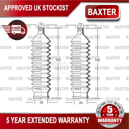 Fits MG MGF Rover 100 Metro Austin Baxter Front Steering Rack Boot Set ...