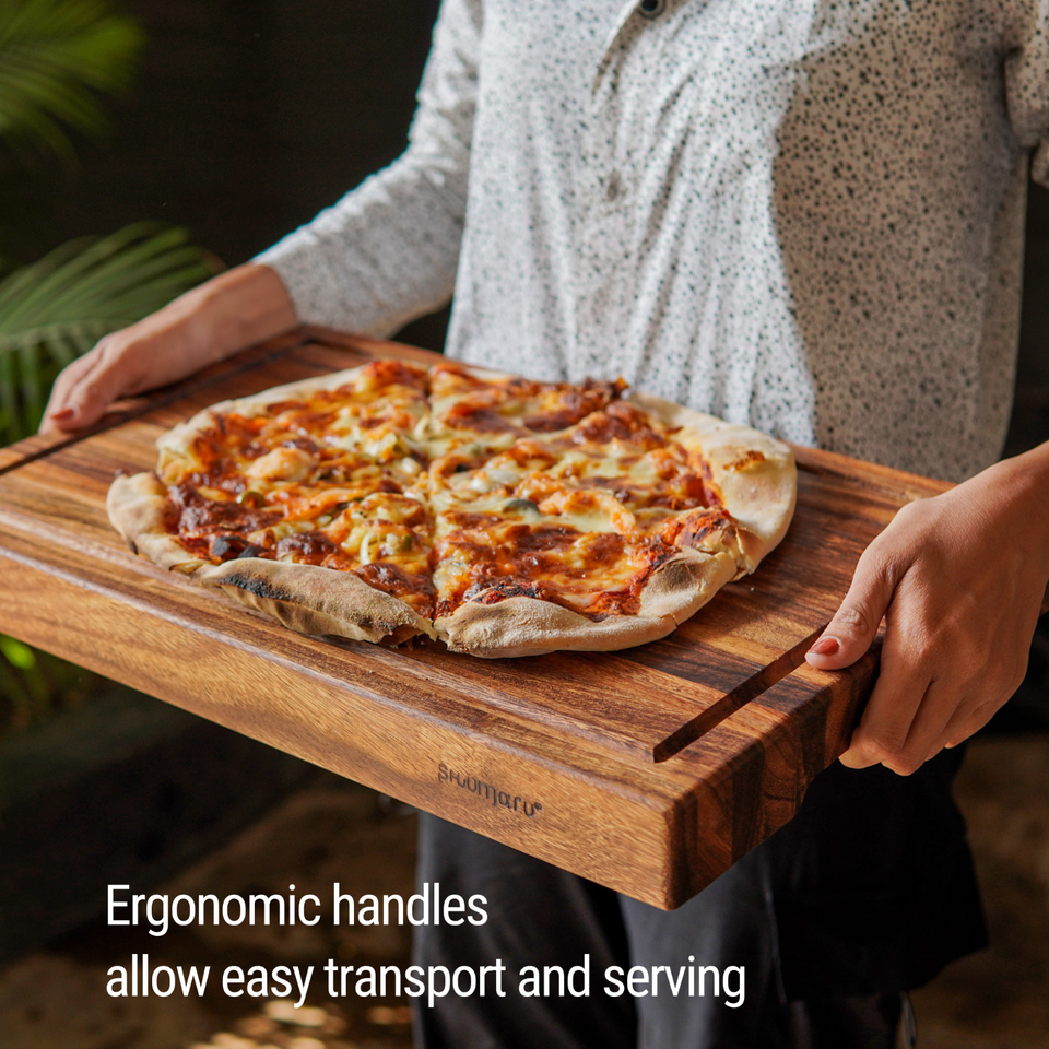 Shumaru 2-Inch Thick Large Butcher Block Cutting Board – 18.8"x12.3" | eBay