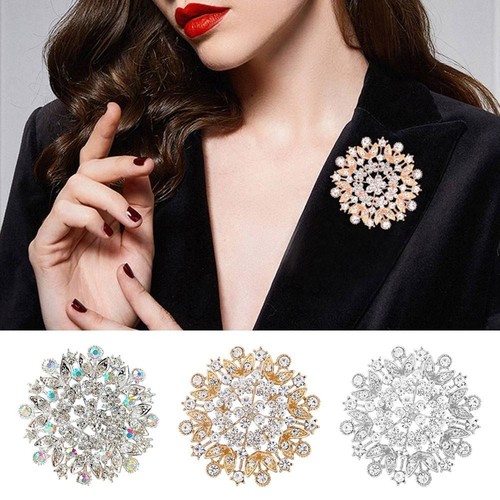 Elegant Brooch Pins Rhinestone Jewelry Gifts Crystal Flower Brooches ...