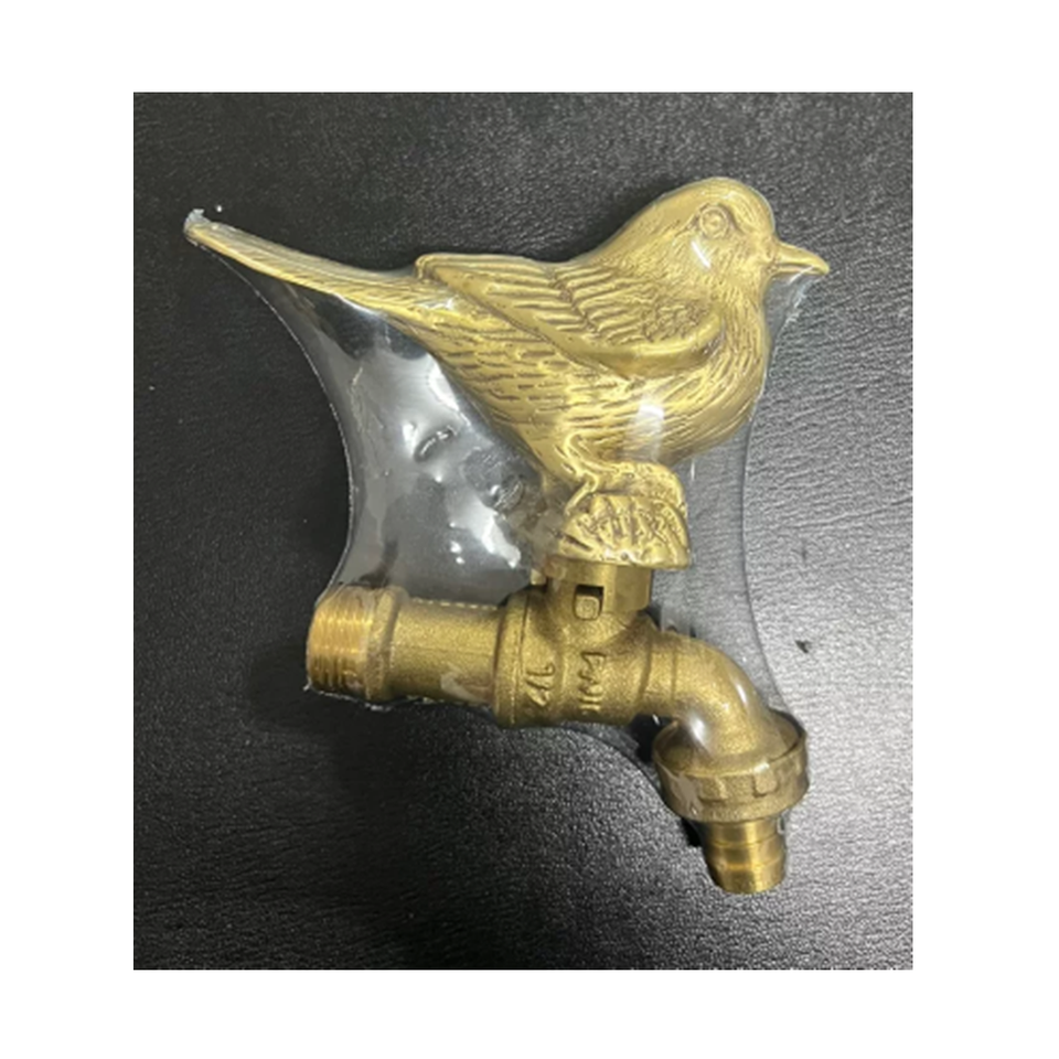 Brass GardenTap Faucet Sparrow Spigot Vintage Water Decor Outdoor ...