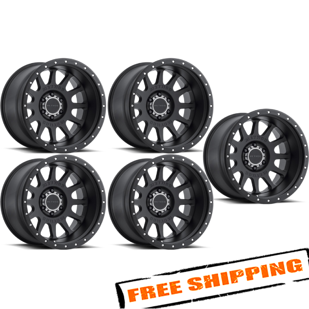 Method Race Wheels Set of 5 20x10 5x127 -24mm 71.5mm MR605 NV Matte ...