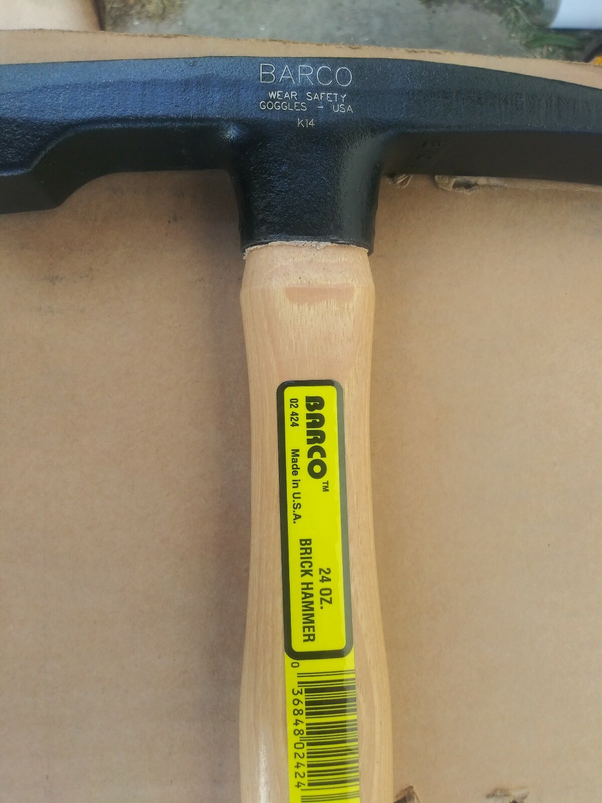 Barco Brick Hammer 24oz Hardwood Handle Model 02424 USA Made for sale ...