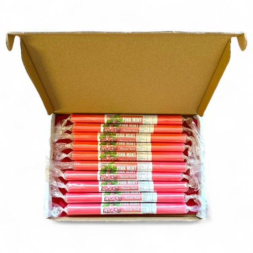 10 X Pink Pint Rock Sticks Handmade Uk Made British Traditional Candy ...