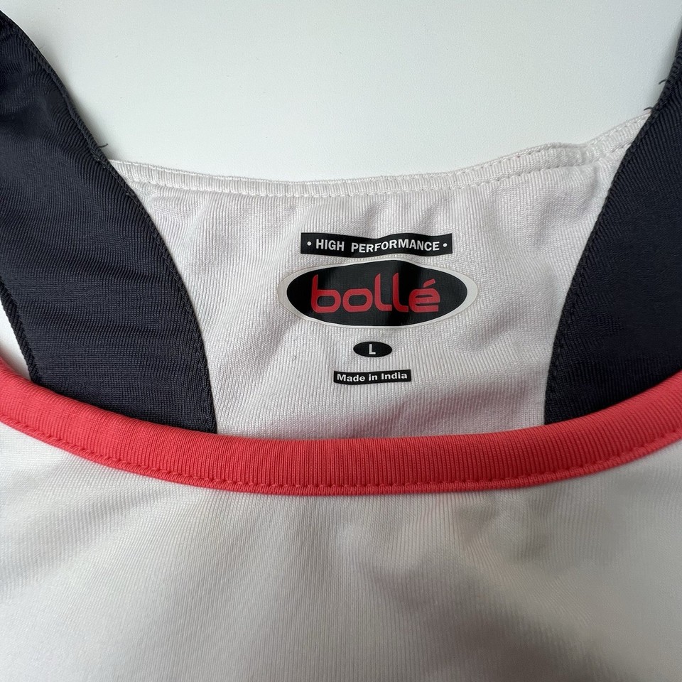 Bolle Tennis Dress Women's Size Large Racerback Shelf Bra Stretch | eBay