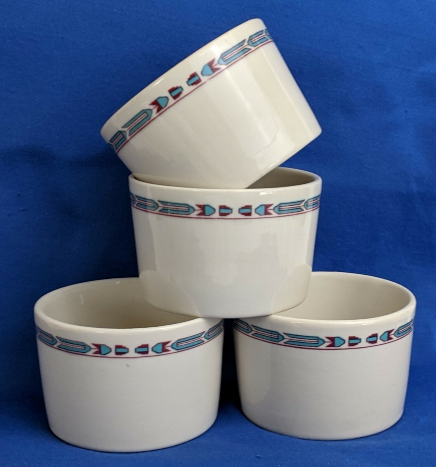 Vintage Walker China Lot Of Four Restaurant Ramekins Custard Cups ...