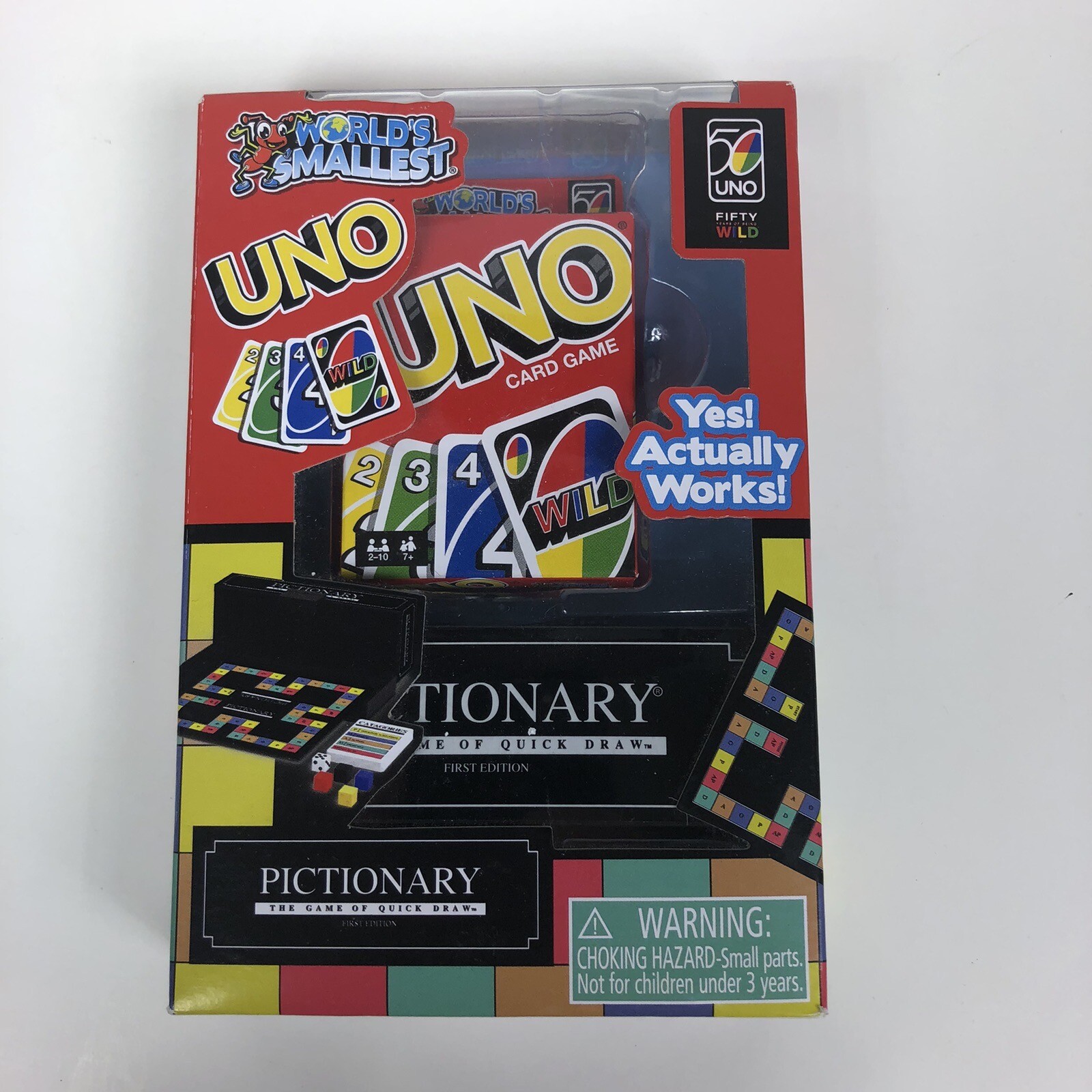 SUPER IMPULSE 8601 WORLDS SMALLEST UNO CARD GAME & PICTIONARY 2 PACK ...