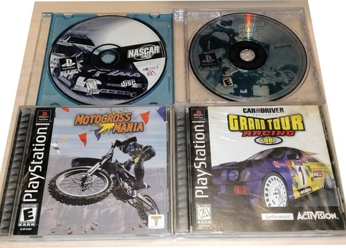 Lot of 4 Sony Playstation 1 games Racing Motocross ATV Quad Nascar ...