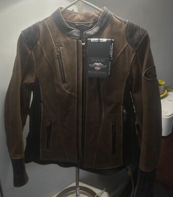 Womens Medium Harley Davidson Triple Vent Leather Jacket, Gallun ...