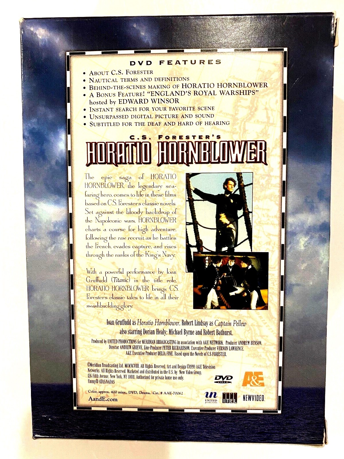 Horatio Hornblower (DVD, 1998 A&E, 4 Disc Set) Ioan Gruffudd ...